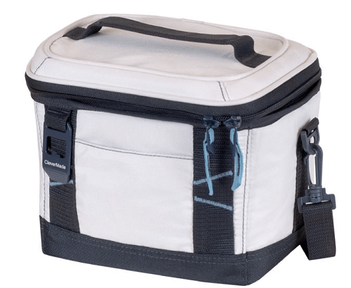 6-Can CleverMade Collapsible Soft Insulated Cooler Bag Tote (Cream ...
