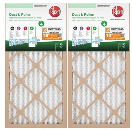 12-Pack Rheem Pleated Air Filters (MERV 8 - FPR 4) Only $19.97 (Reg ...