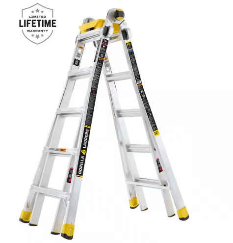 22' Gorilla Aluminum Multi-Position Type 1A Duty Rating Ladder ONLY ...