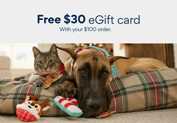 FREE $30 eGift Card with $100 Chewy Order - Hunt4Freebies